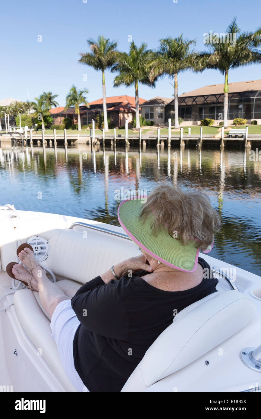 Mature woman boat hi-res stock photography and images - Alamy