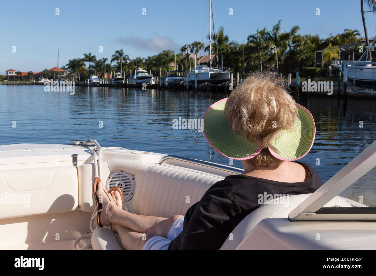 Mature woman boat hi-res stock photography and images - Alamy