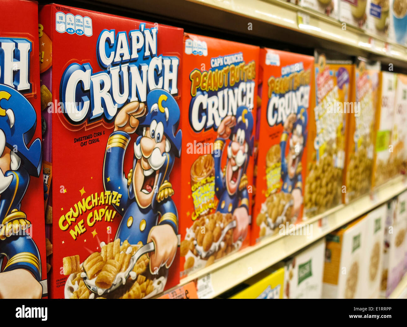 Cereal Section, Gristedes Grocery Store, NYC, USA Stock Photo - Alamy