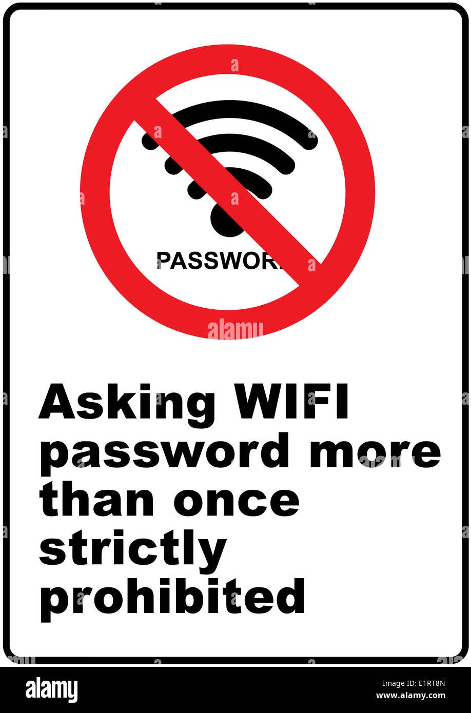 Funny warning sign Stock Photo - Alamy