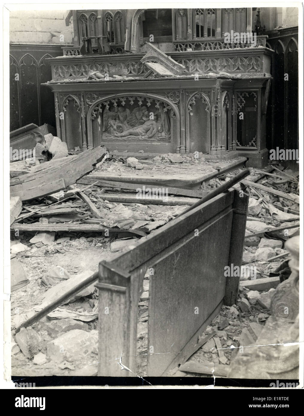 Destroyed altar church in hi-res stock photography and images - Alamy