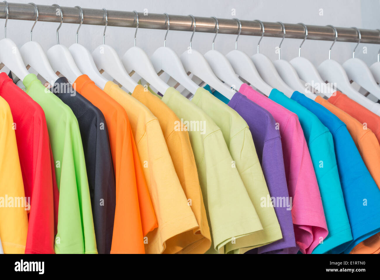 A collection of T-shirts Stock Photo - Alamy