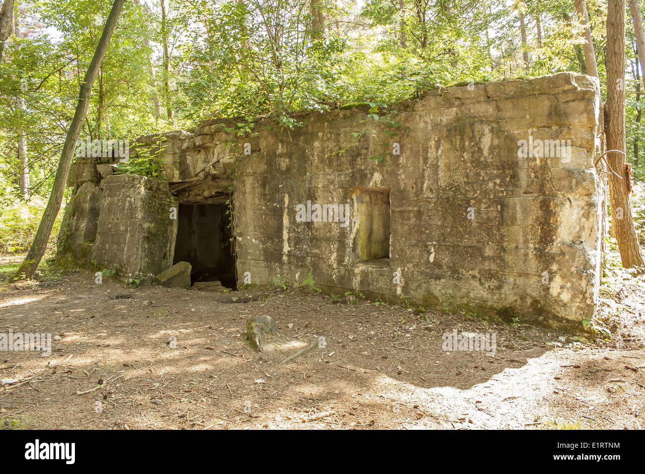 Bunker of world war 1 in flanders fields Stock Photo - Alamy