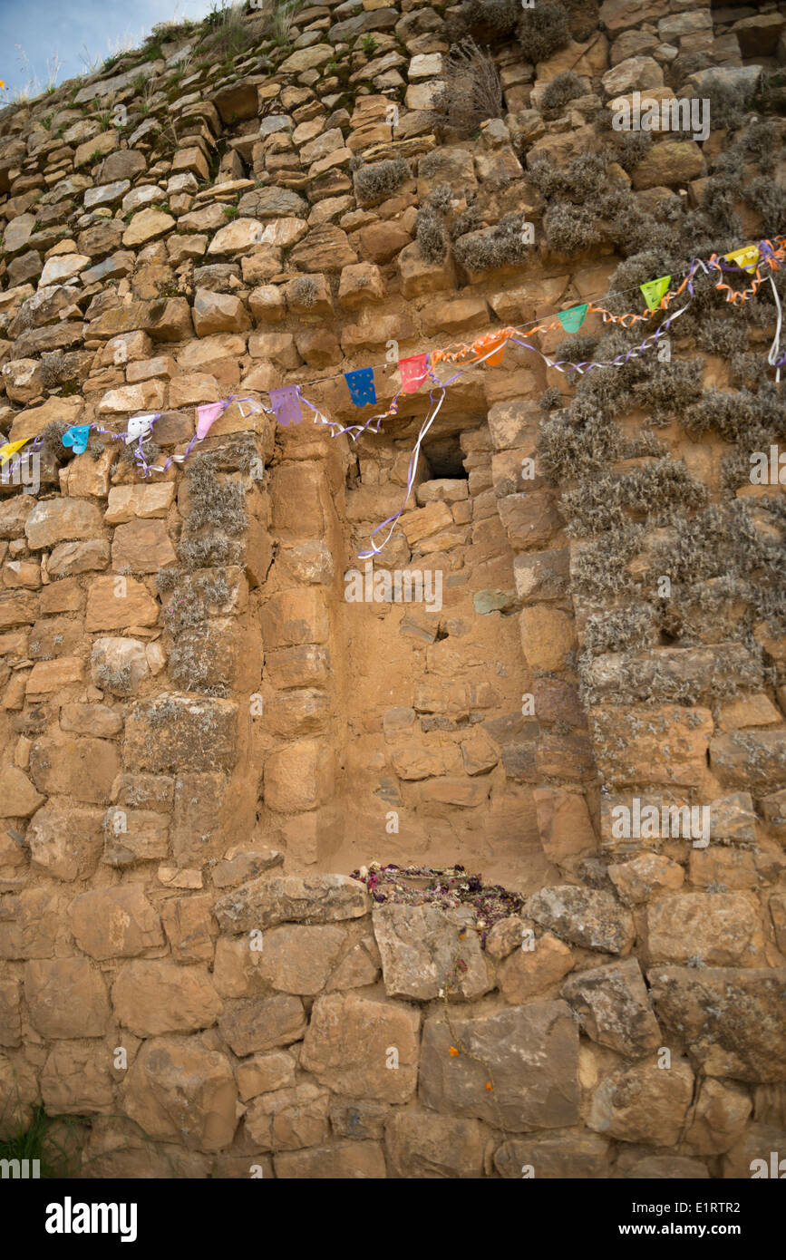 The Inca ruins of Pilko Kaina on the Island of the Sun, Lake Titicaca ...