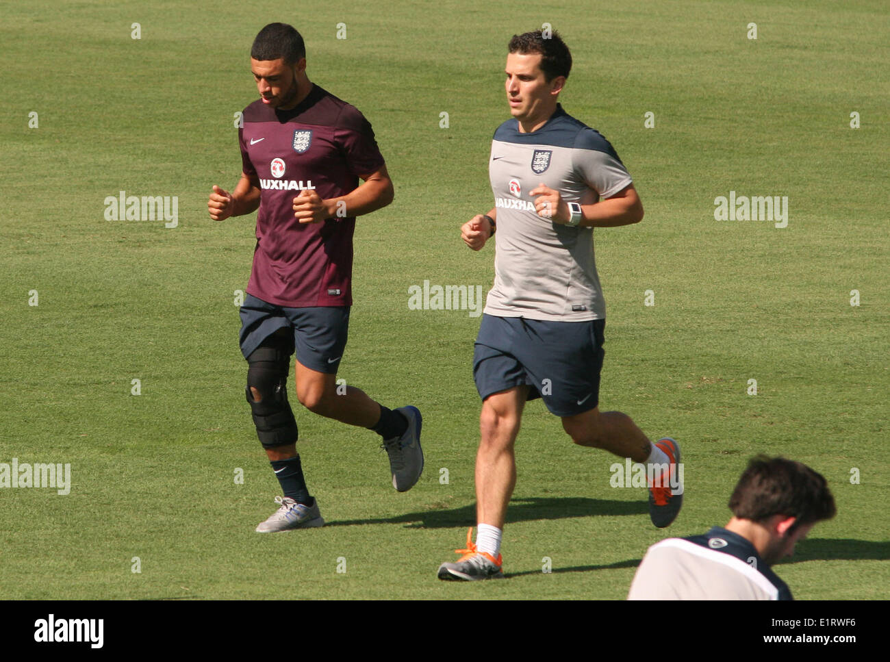 Rio de Janeiro, Brazil. 09th June, 2014. Alex Oxlade-Chamberlain (L) of ...