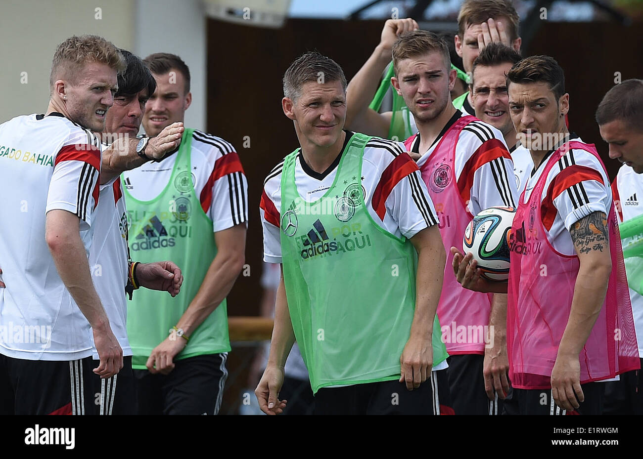 Santo Andre, Brazil. 09th June, 2014. Head coach Joachim Loew (2-L ...