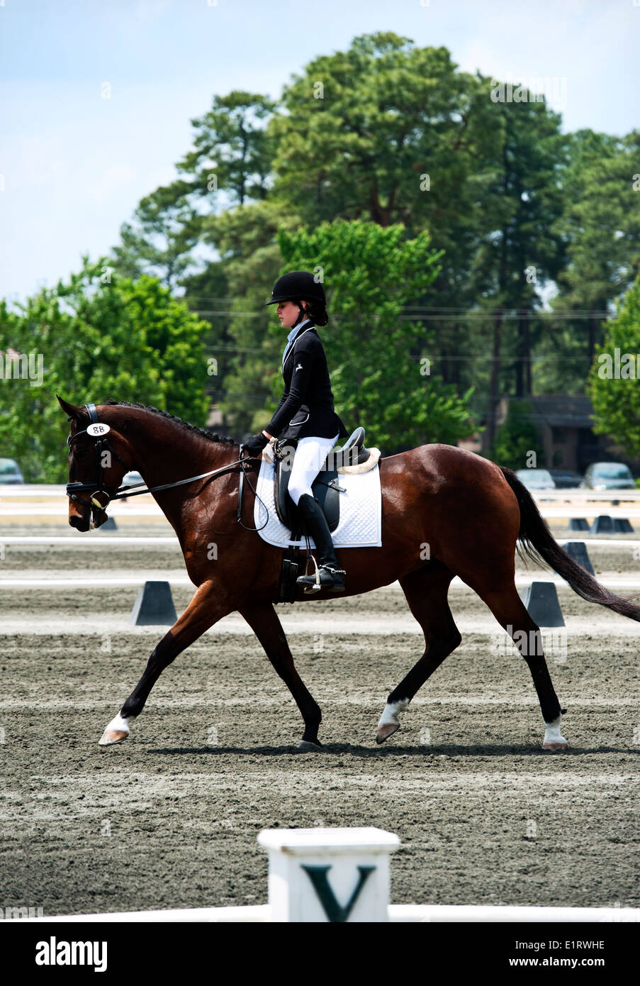 Victoria Templeton riding "RED JET MOON" at 'Dressage in the Sandhills ...