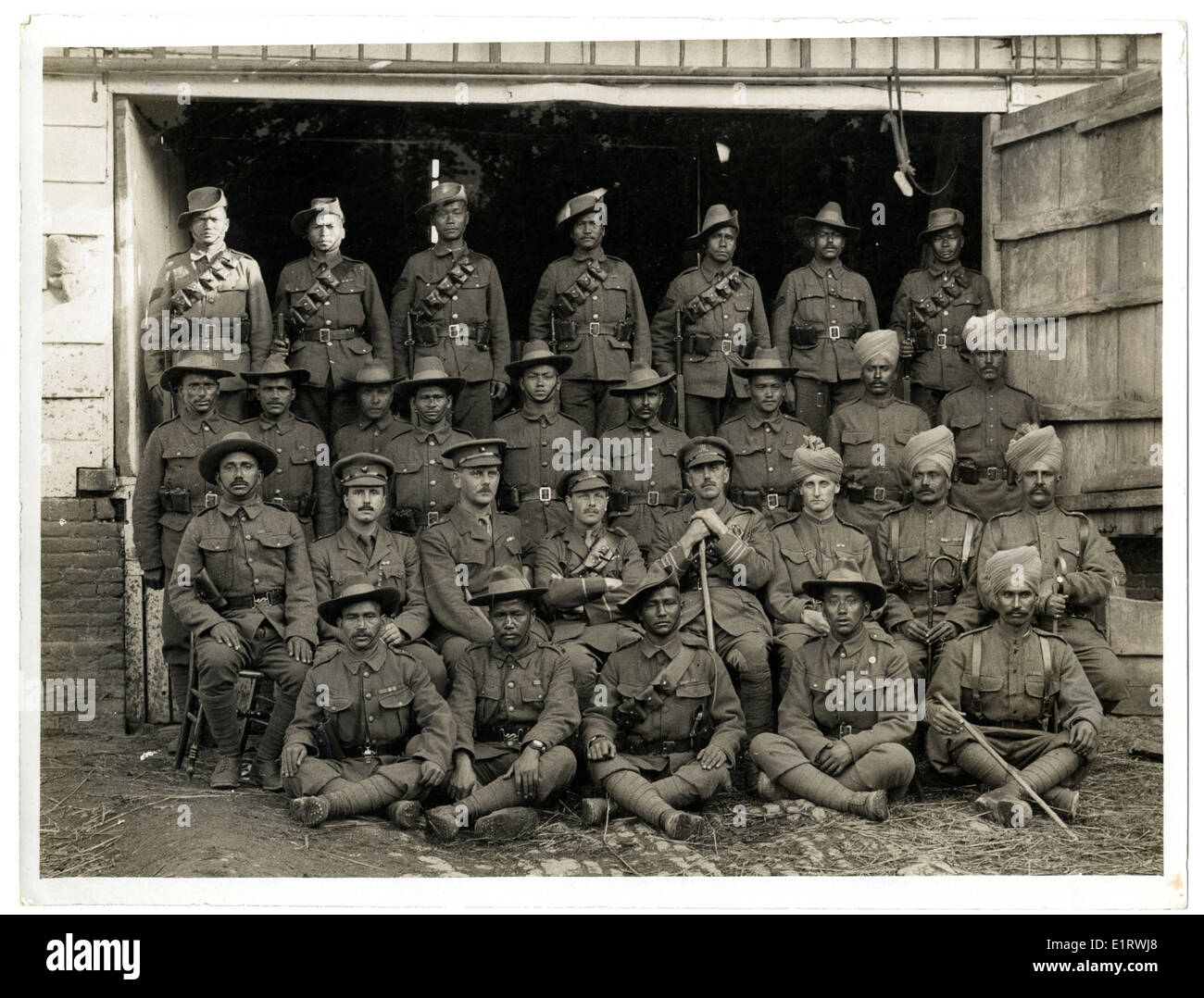 This image shows a group of soldiers from the 2/2 Gurkhas, 9th Gurkhas ...