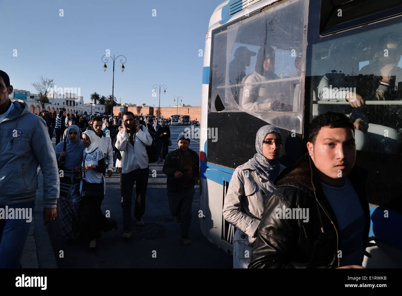 A bus stop in Rabat, Morocco Stock Photo - Alamy