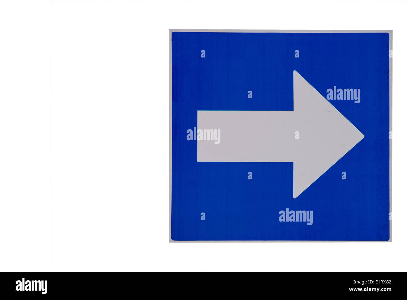 Road sign compulsory turn right hi-res stock photography and images - Alamy