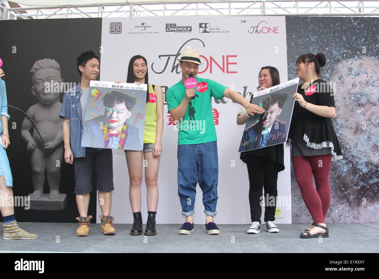 Hong Kong, China. 8th June, 2014. Singer Eason Chan promotes his new ...