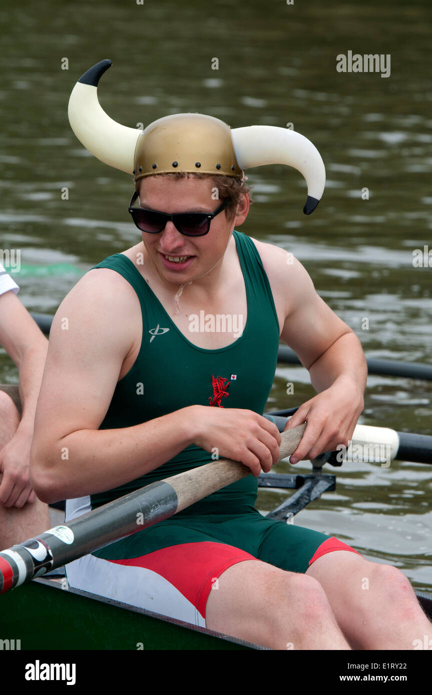 Oxford May Eights, a Jesus College men`s eight rower, Oxford, UK Stock ...