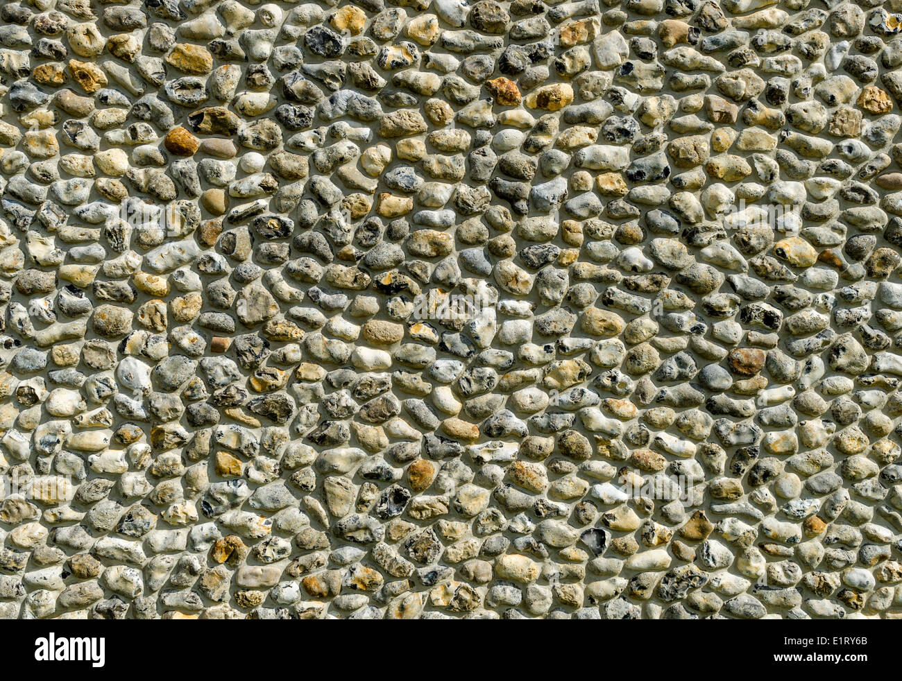 Traditional building material of flint used on many Norfolk farm ...