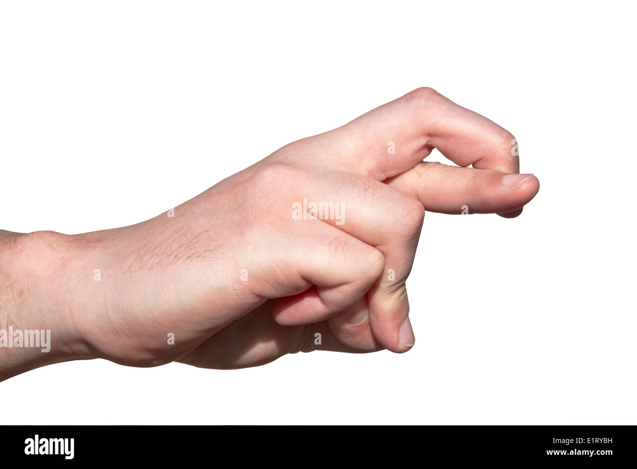 hand with crossed figures as concept of anticipation Stock Photo - Alamy