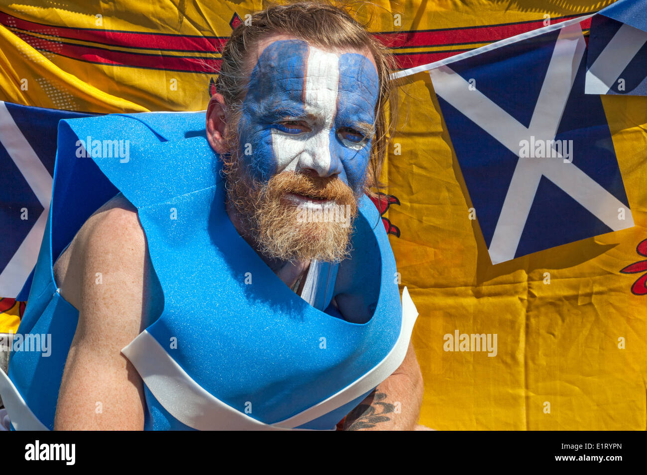 Saltire face paint hi-res stock photography and images - Alamy