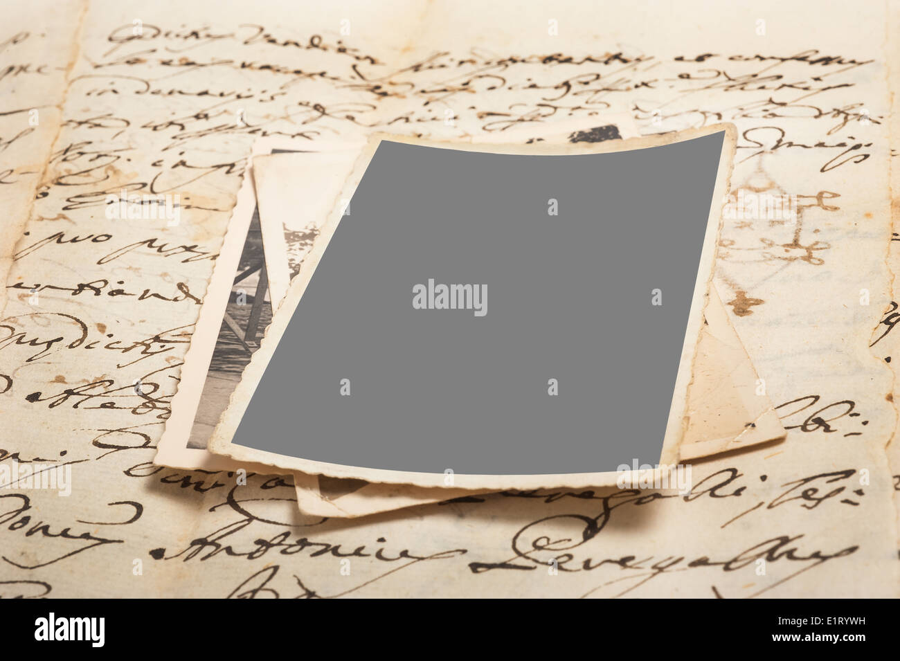 old letter with old pictures Stock Photo - Alamy