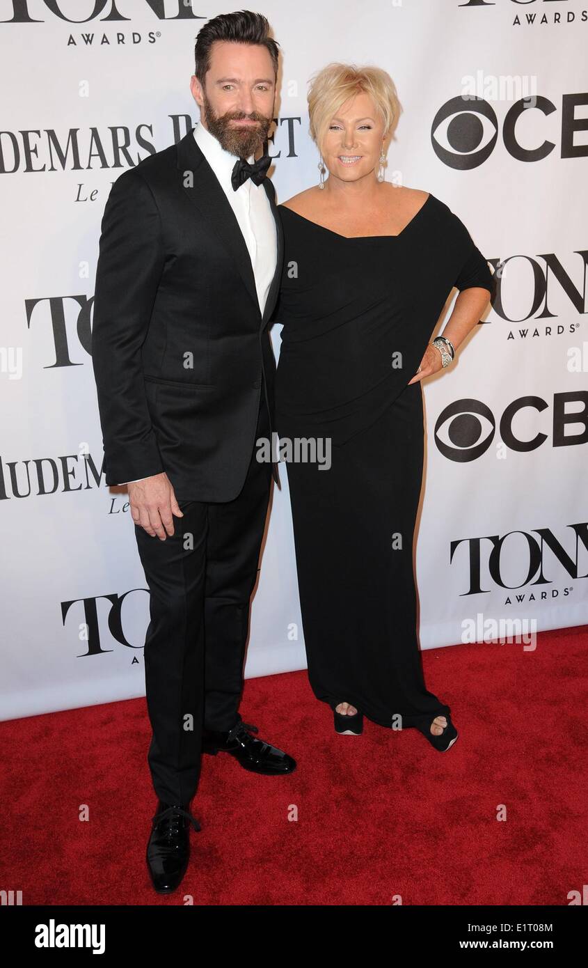 Hugh Jackman, Deborra Lee Furness at arrivals for The 68th Annual Tony ...