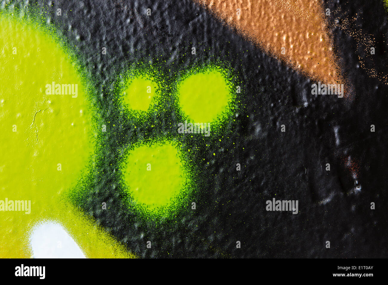 Green dots graffiti macro Stock Photo - Alamy