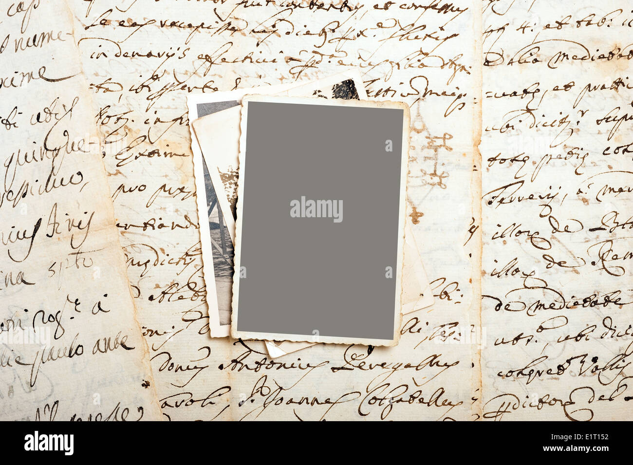 old letter with old pictures Stock Photo - Alamy