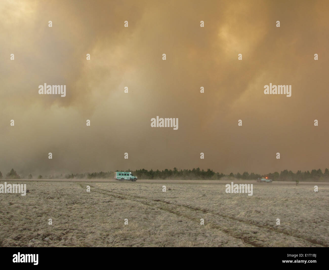 crews heading towards spot fire Taken June 1 Stock Photo - Alamy