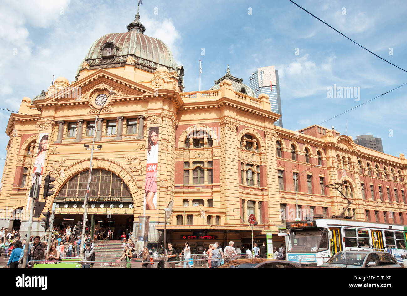 Train lines flinders street station hi-res stock photography and images ...
