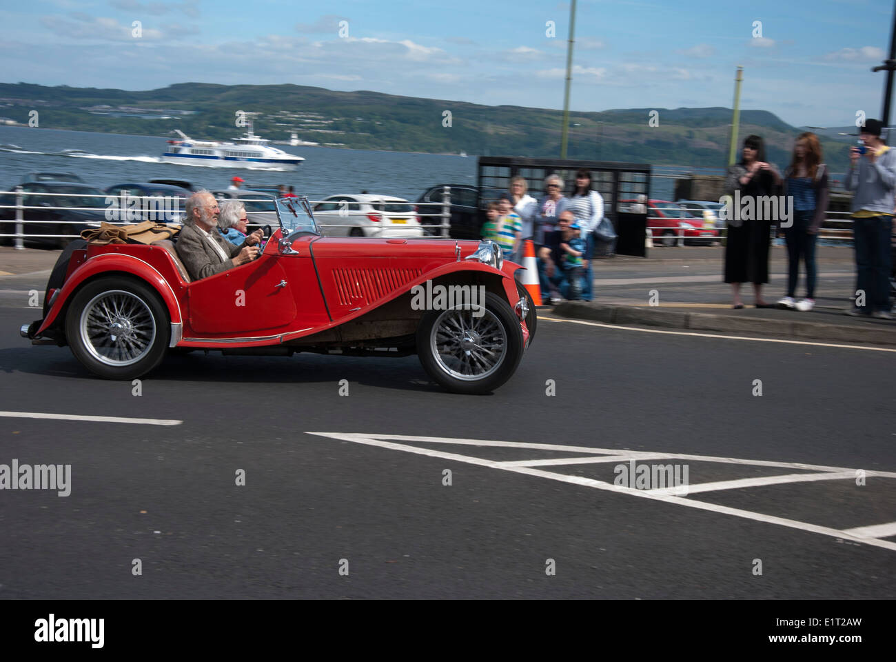 1949 Bright Red MG TC Classic British Sports Car Stock Photo - Alamy