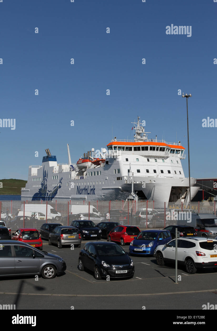 Northlink ferry MV Hrossey docked in Lerwick Shetland Scotland June ...
