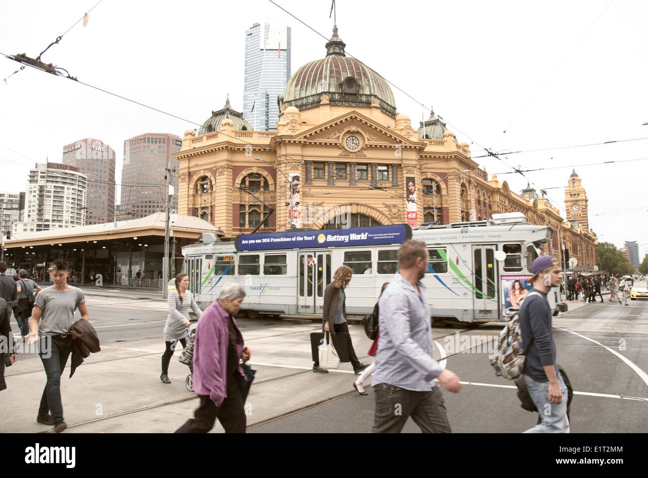 Train lines flinders street station hi-res stock photography and images ...