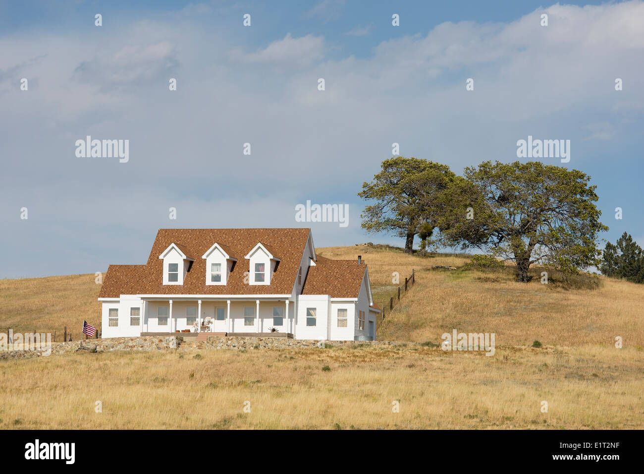 Modern house built in traditional style, Southern California Stock ...
