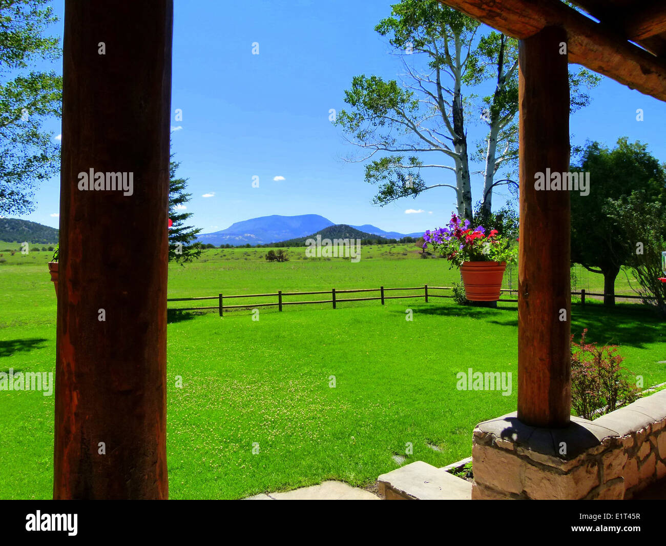 This photograph captures Escudilla Mountain from Sipe, showing the ...