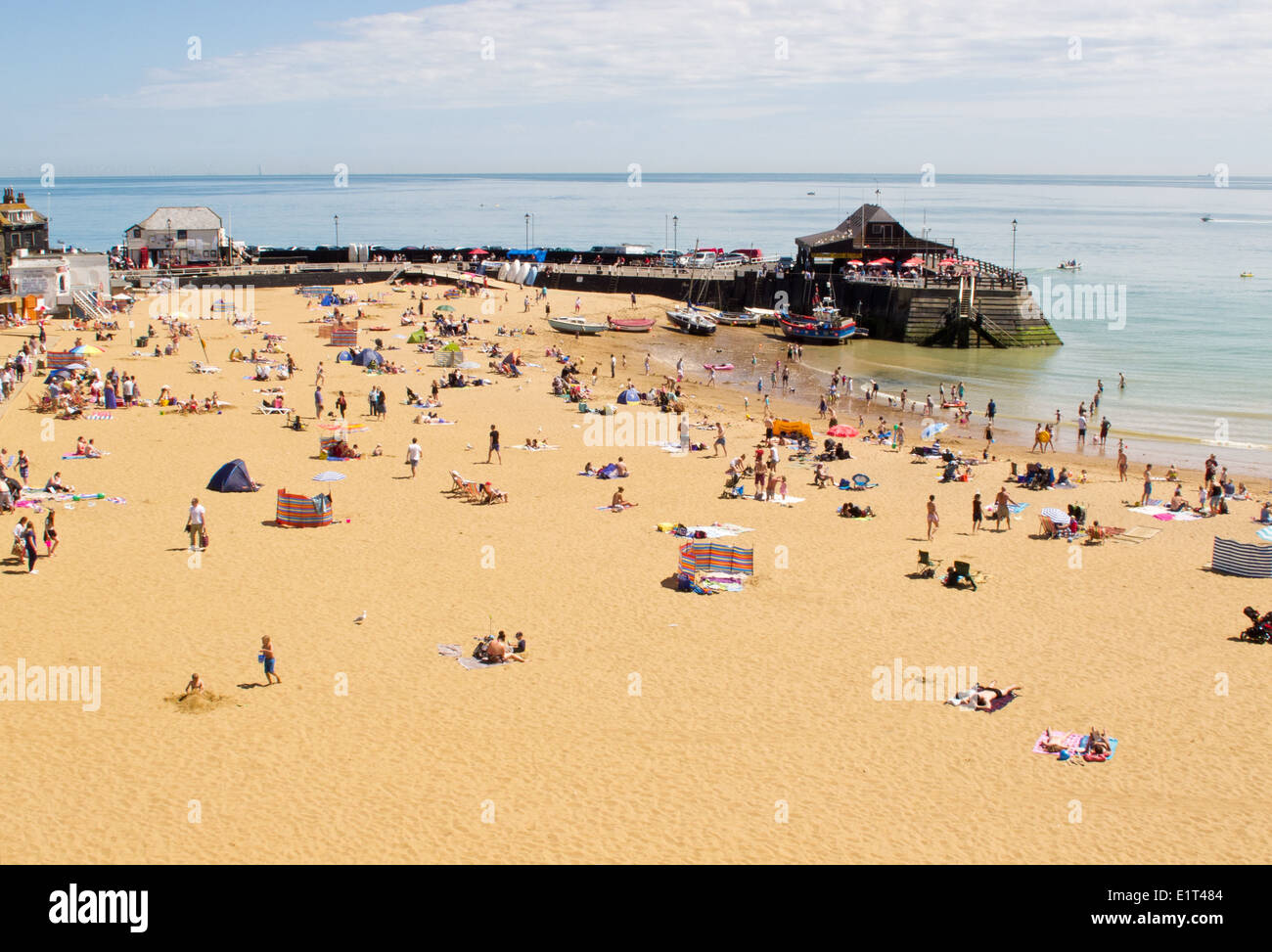 Viking Bay at Broadstairs in Kent on a summers day Stock Photo - Alamy