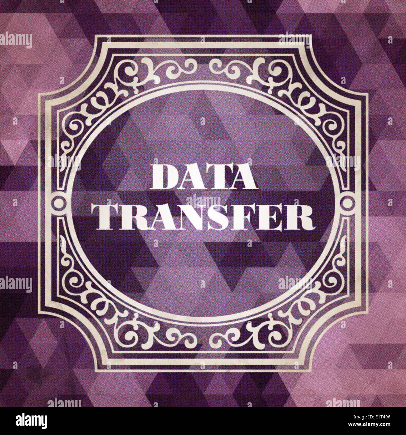 Data Transfer Concept. Purple Vintage design Stock Photo - Alamy