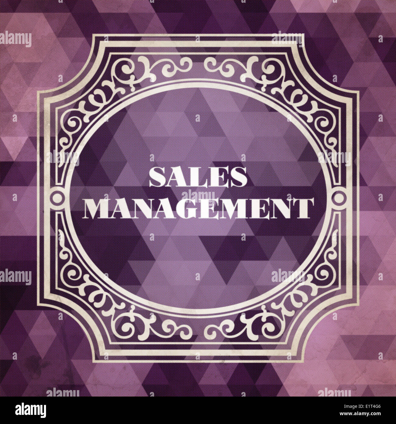 Sales Management Concept. Purple Vintage design Stock Photo - Alamy