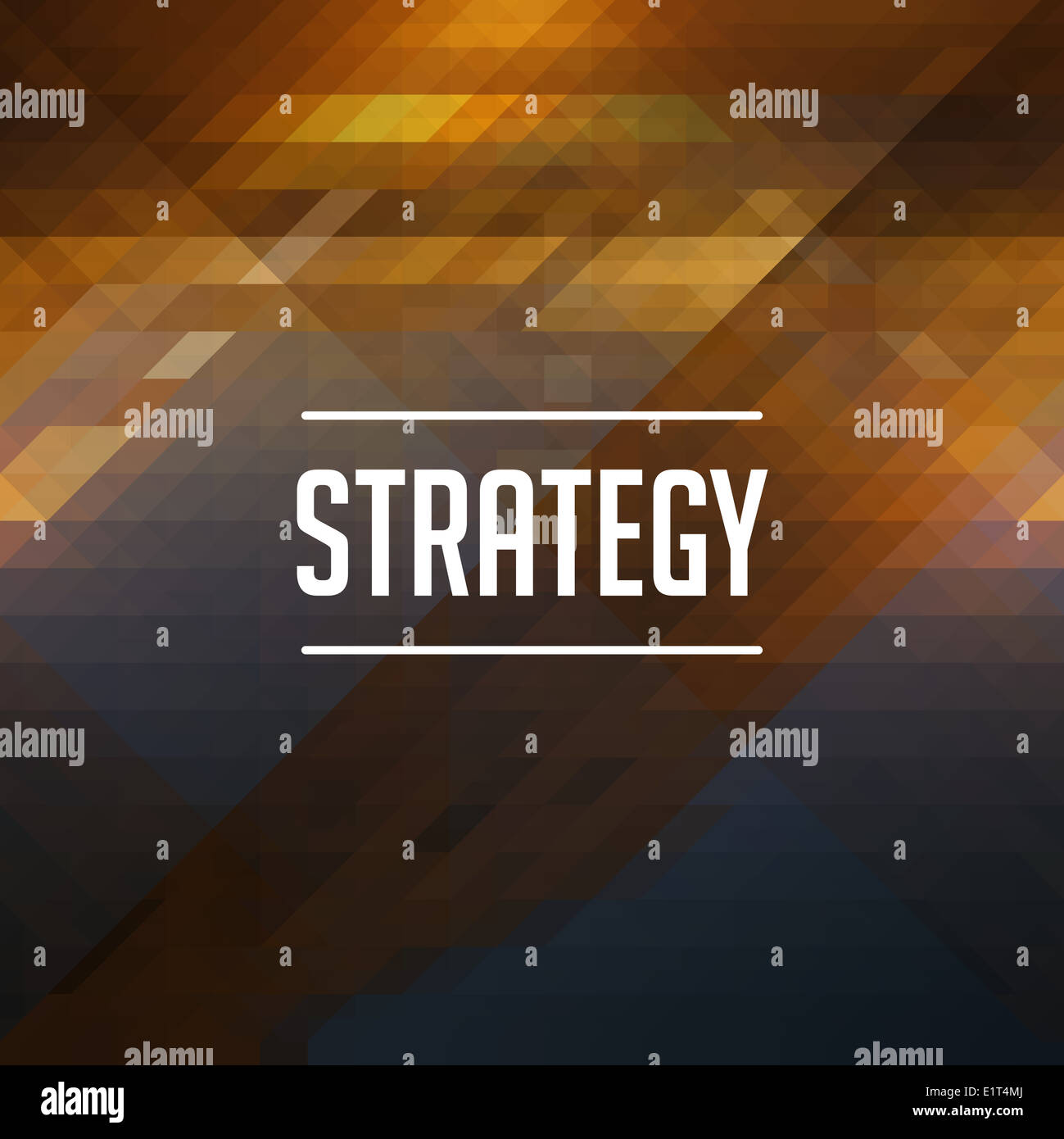 Strategy Concept. Retro Label Design Stock Photo - Alamy