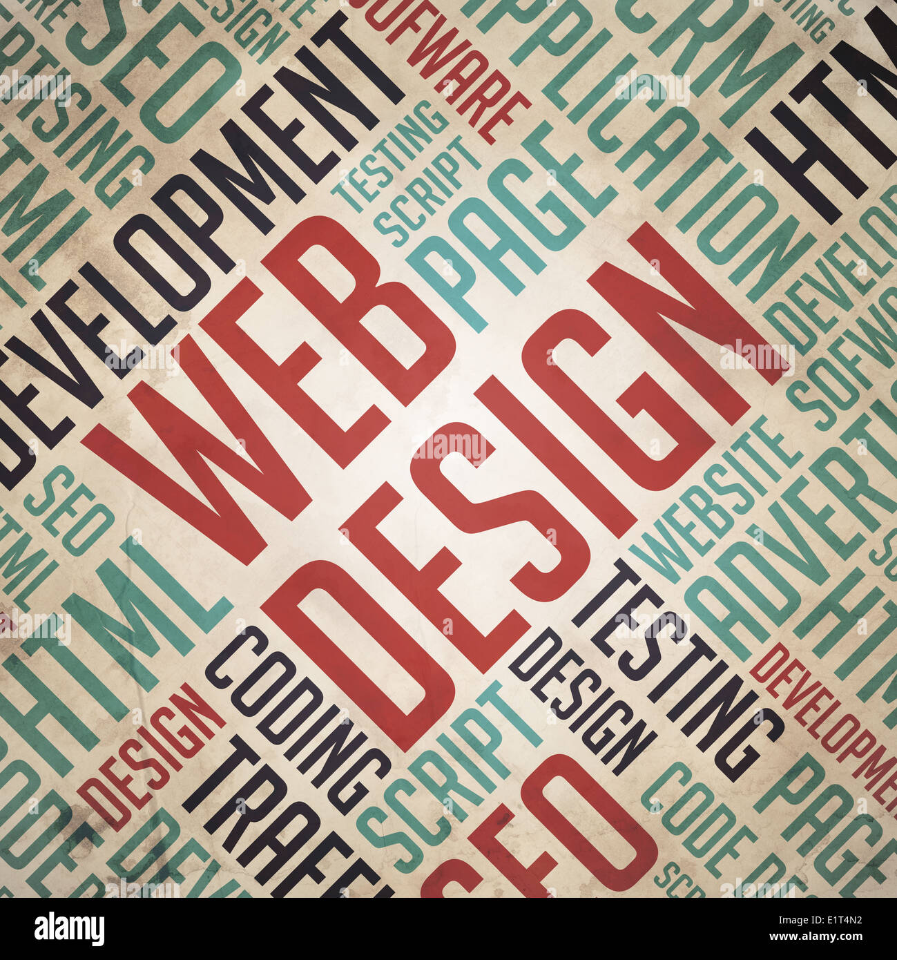 Web Design - Grunge Word Cloud Concept Stock Photo - Alamy
