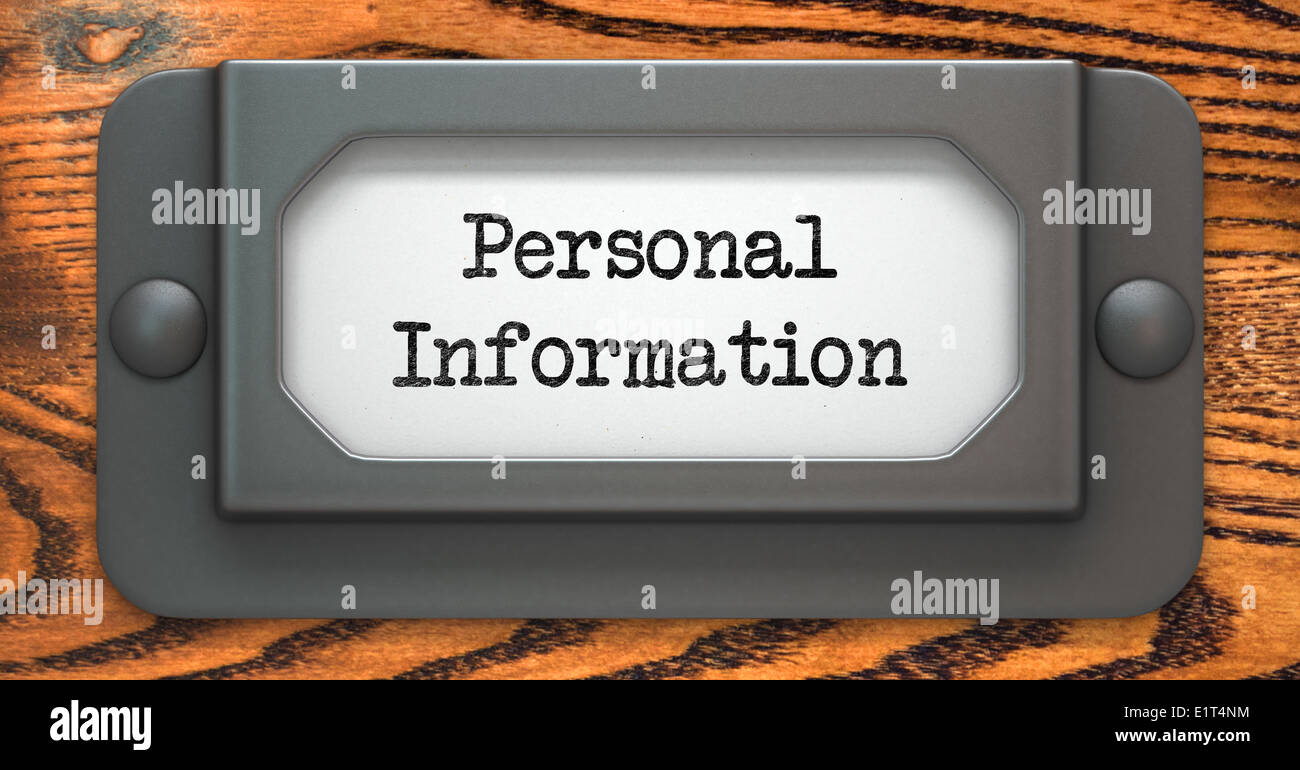 Personal Information Info High Resolution Stock Photography and Images ...