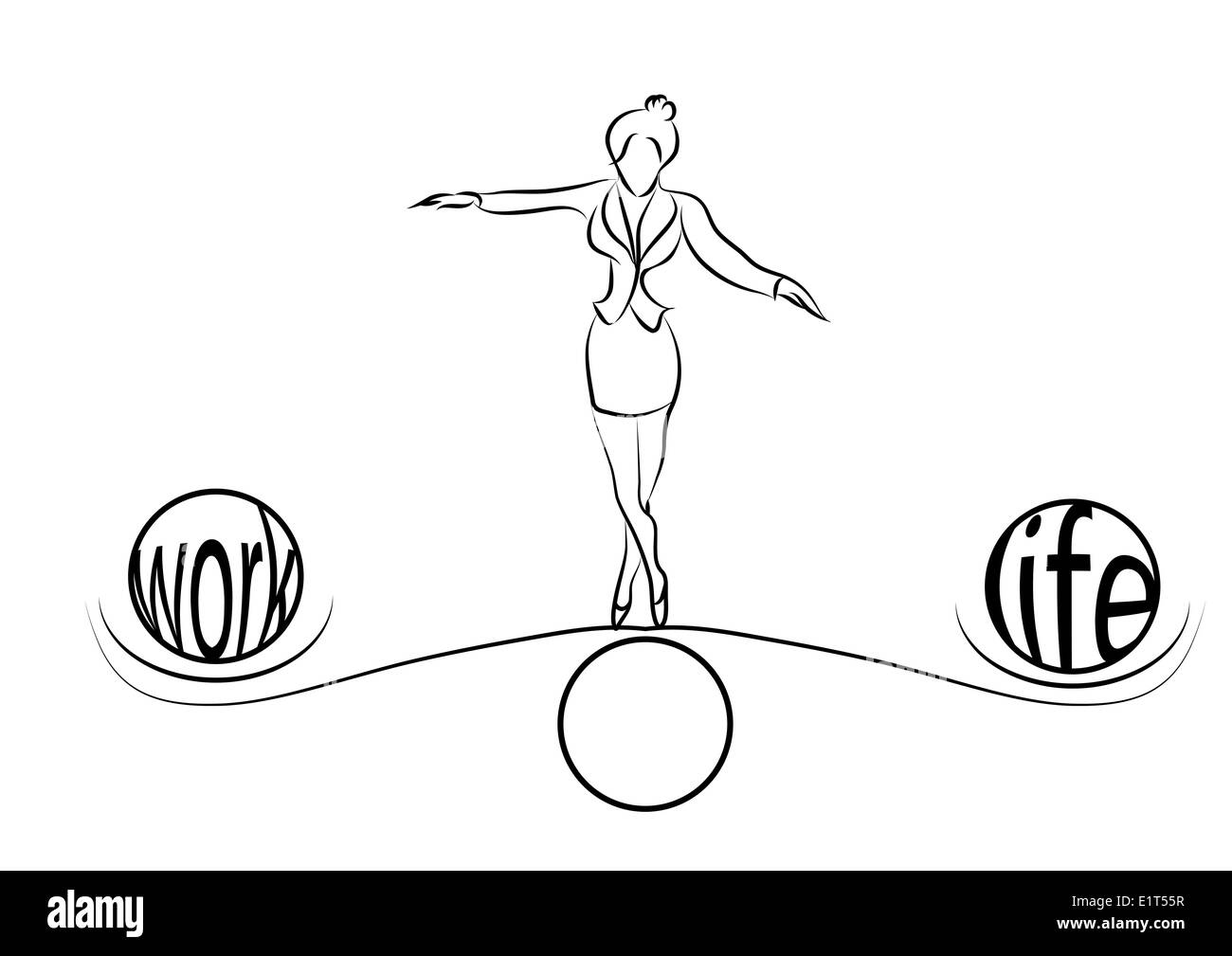 woman balance of life Stock Photo - Alamy