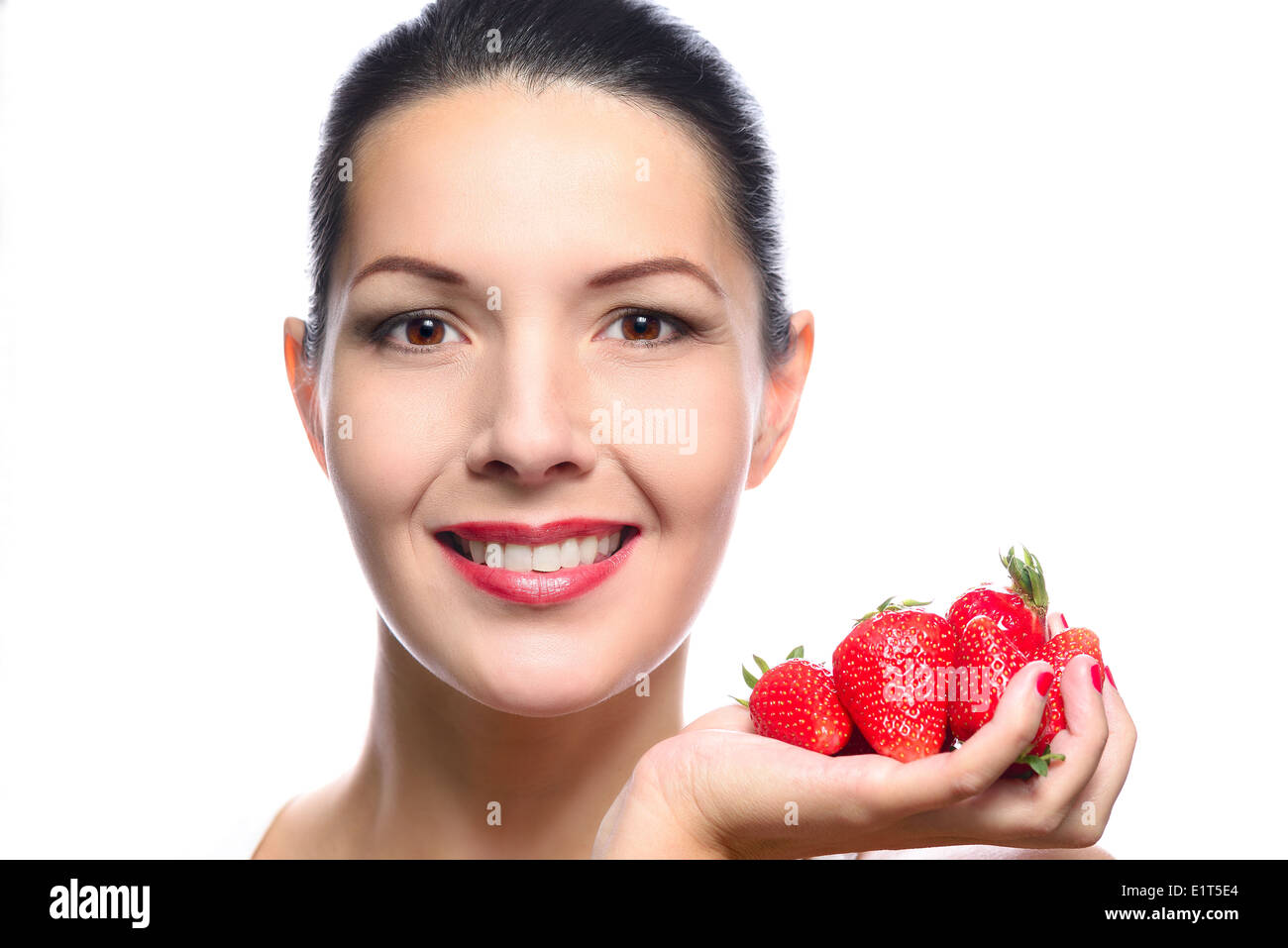 Hand and strawberries hi-res stock photography and images - Alamy