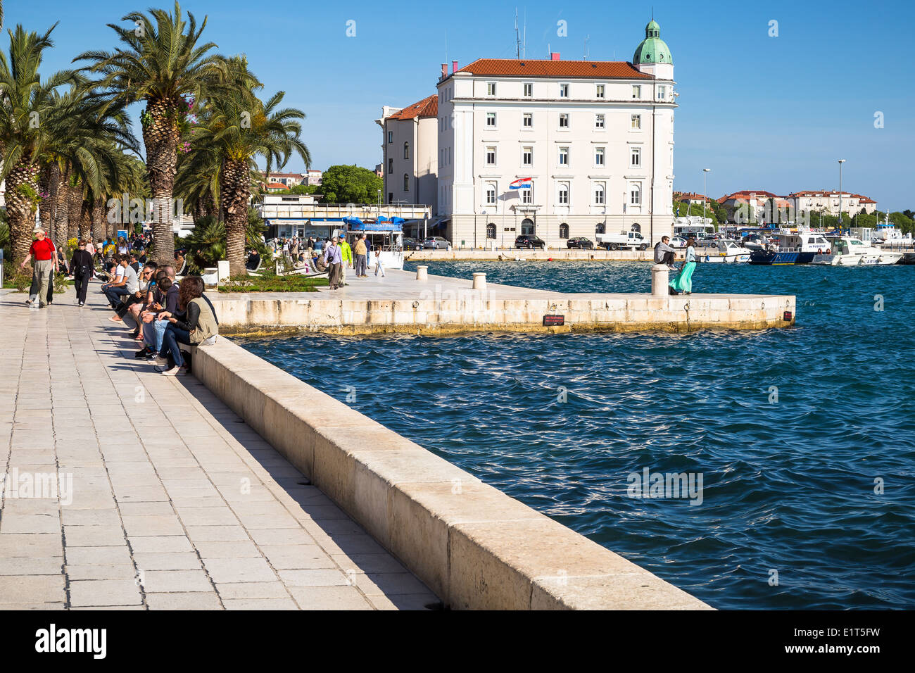 The riva waterfront in split croatia dalamatia with the port authority ...