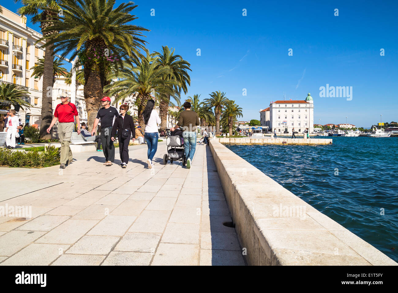 The riva waterfront in split croatia dalamatia with the port authority ...