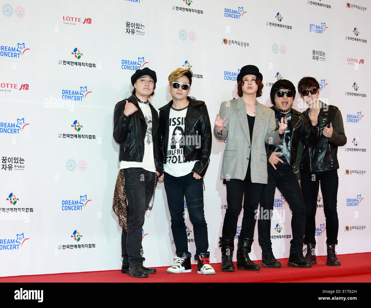 TransFixion, Jun 07, 2014 : K-pop group TransFixion pose before the ...