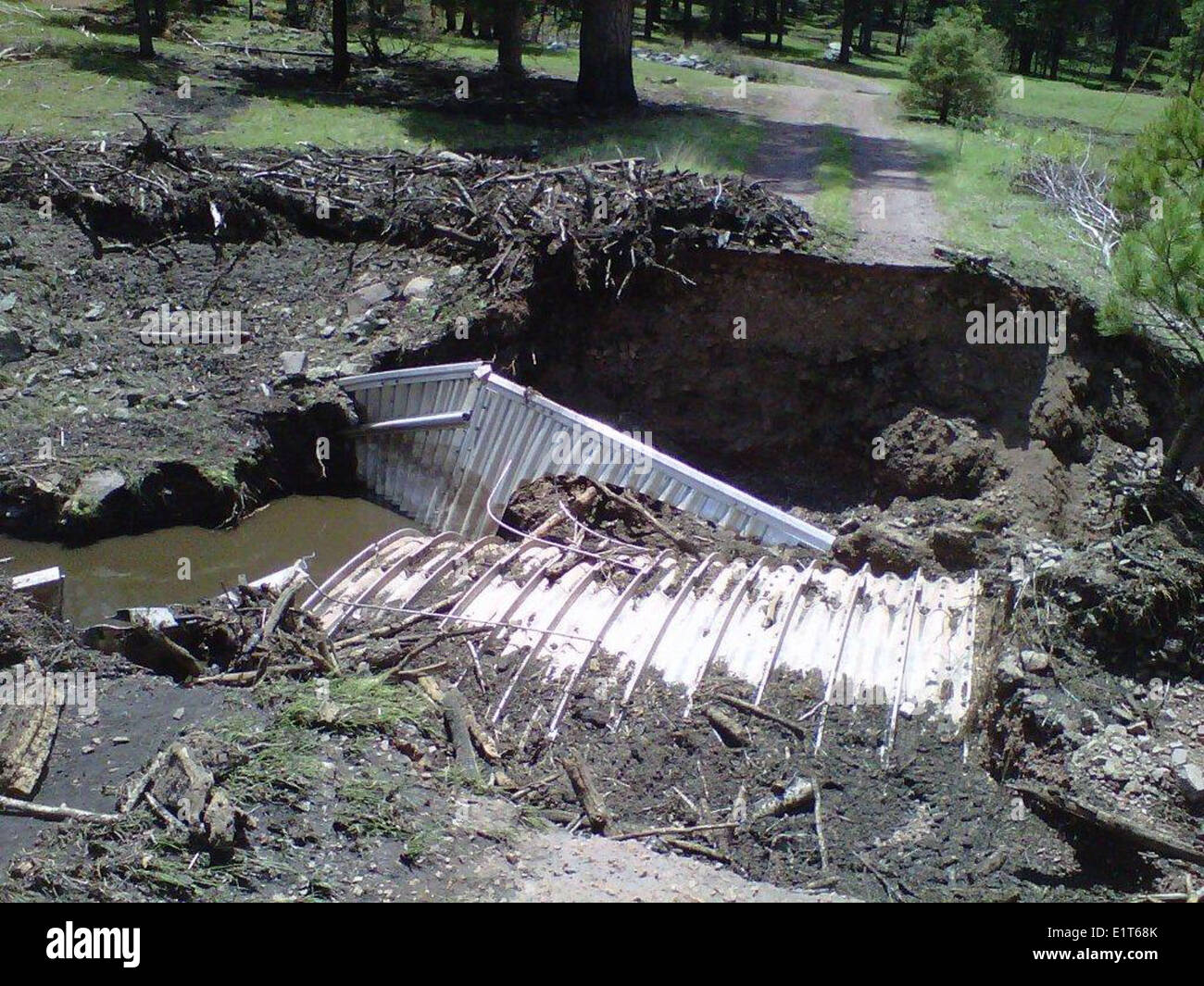 The bridge near Nelson Reservoir sustained damage from the Wallow flood ...