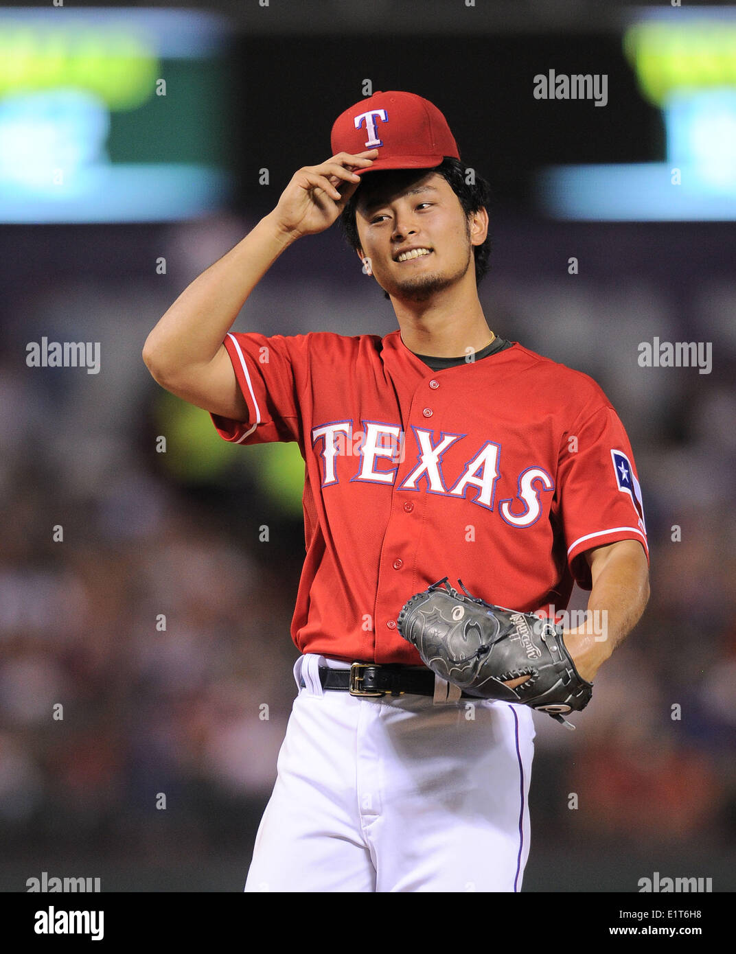 Arlington, Texas, USA. 6th June, 2014. Yu Darvish (Rangers) MLB ...