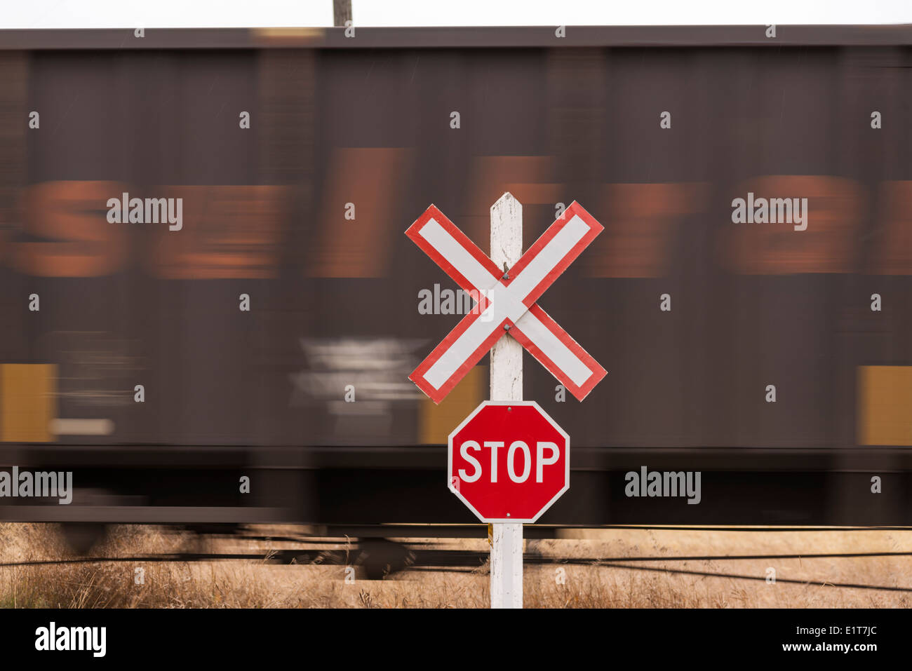 Stop train sign hi-res stock photography and images - Alamy
