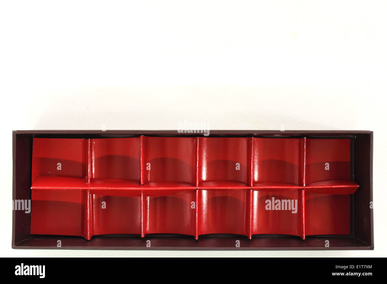 A paper red box package on white bacground Stock Photo - Alamy