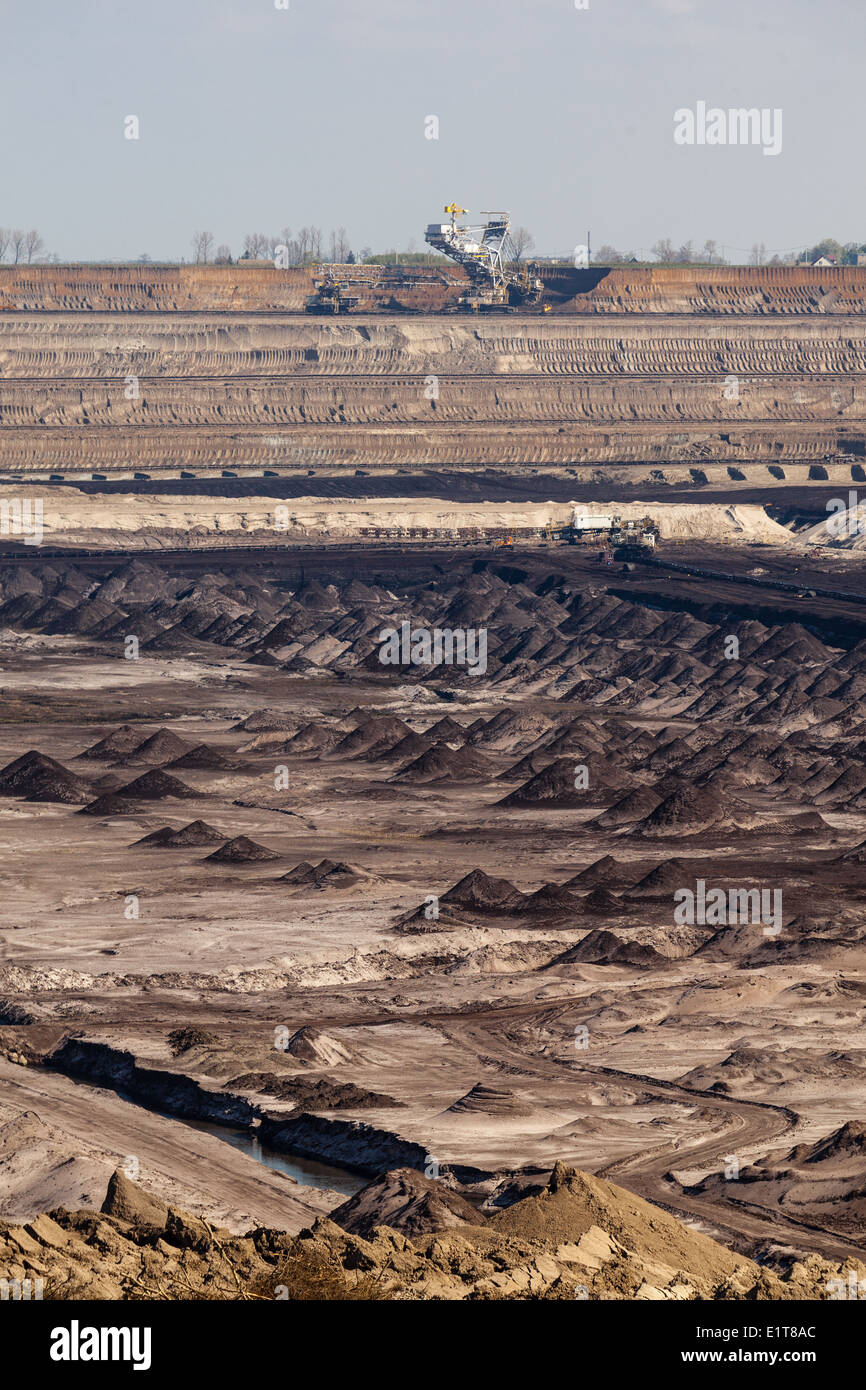 Open pit. Opencast brown coal mine. Industrial landscape Stock Photo ...