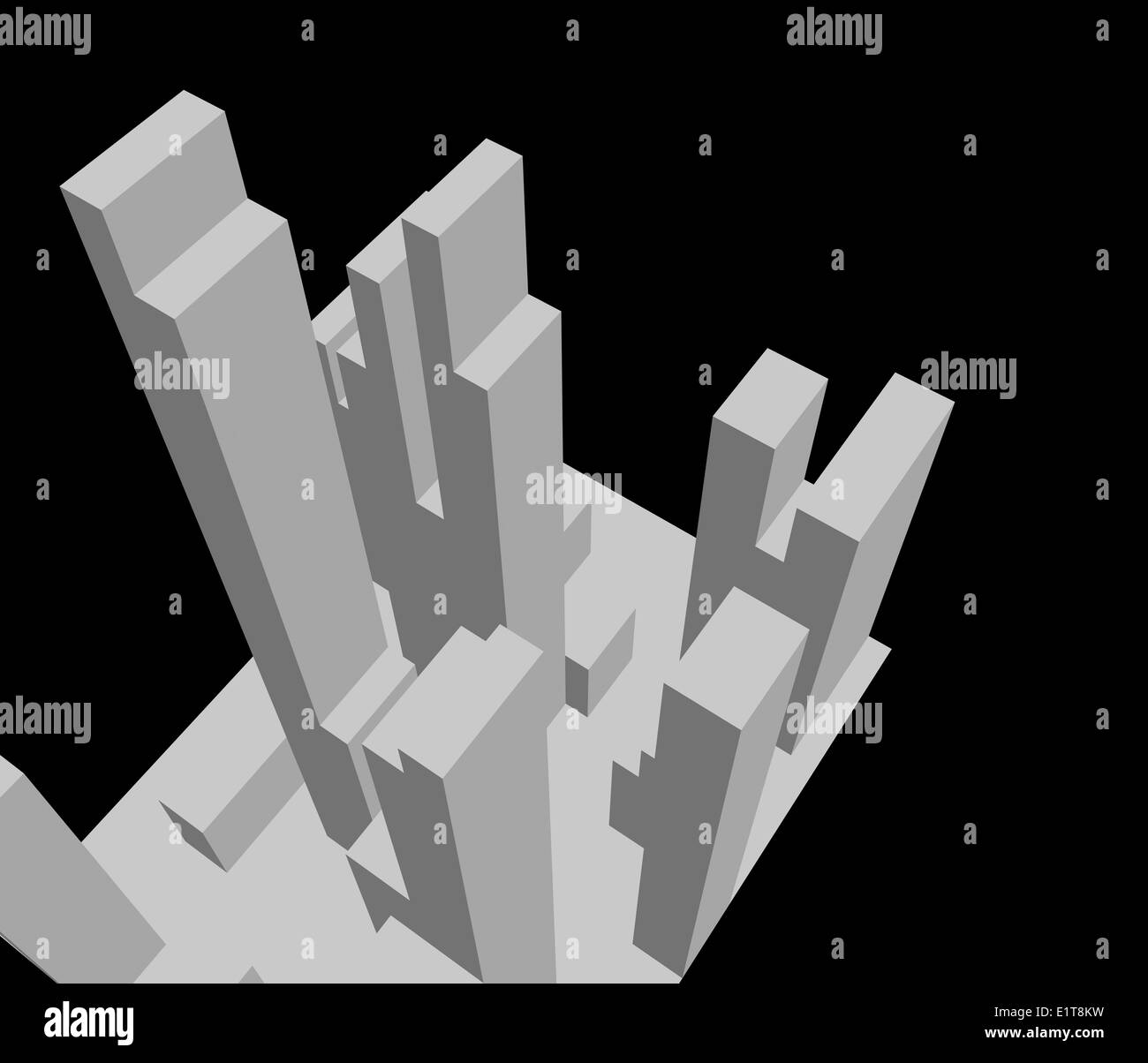 Cityscape block made in 3d software Stock Photo - Alamy