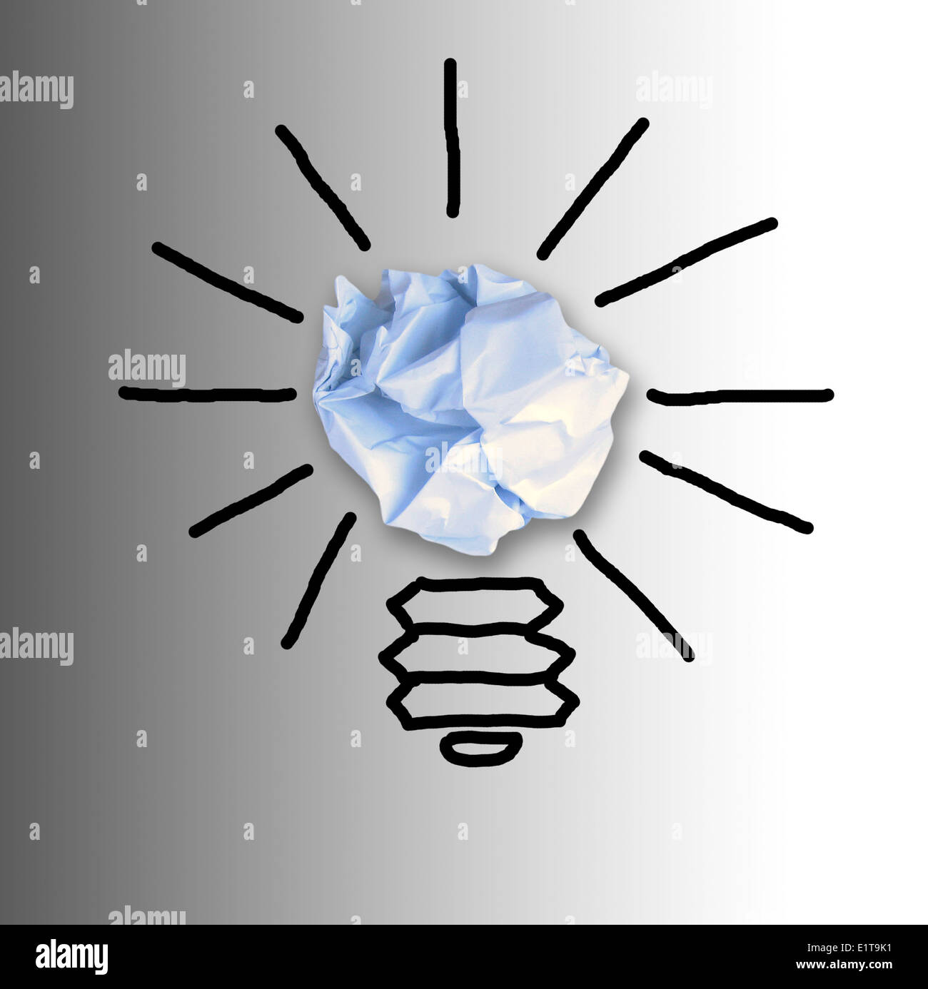 Sketch of idea concept with paper notes made with combination of 2d ...