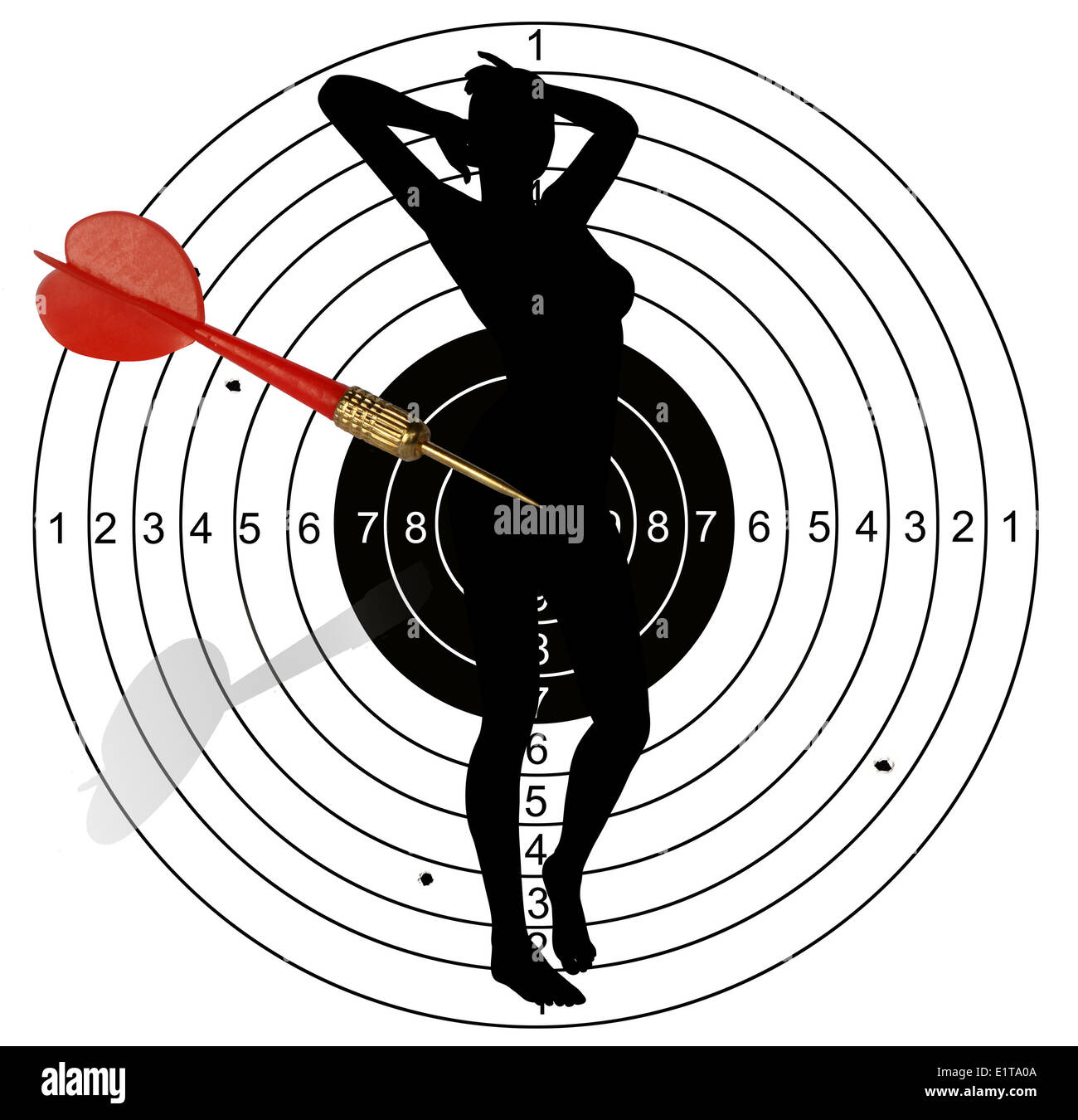 Bullseye target nobody bullet holes hi-res stock photography and images ...