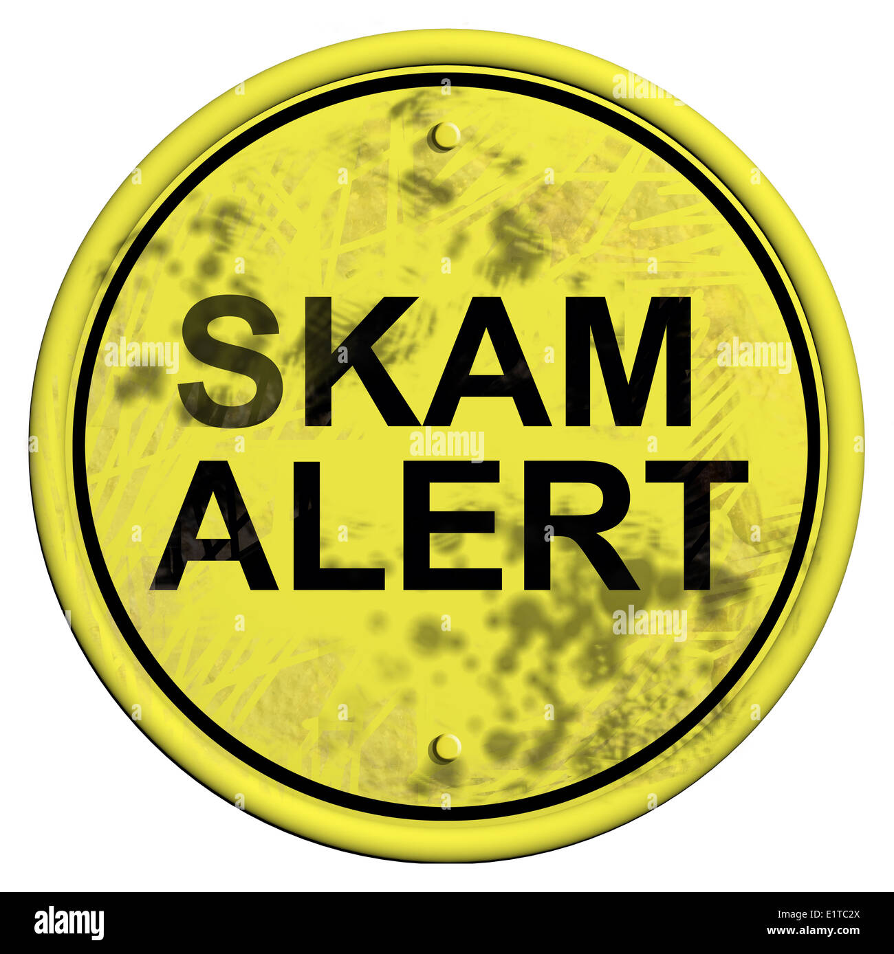 warning sign isolated on white with words Scam Alert, Warning of a Scam ...